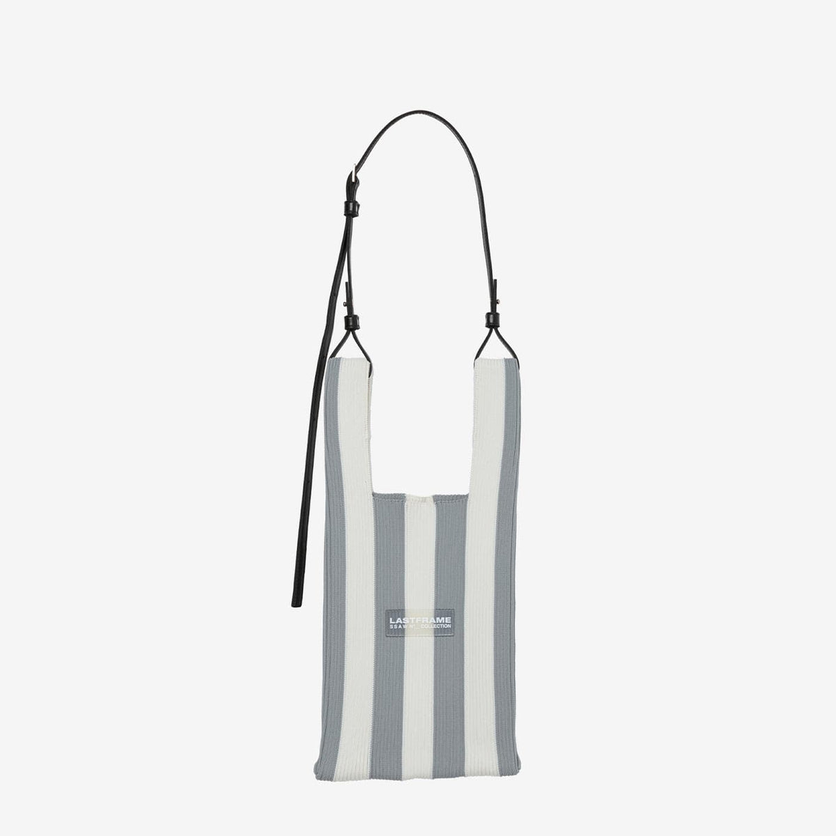 STRIPE MARKET BAG SMALL / GRAY × IVORY – LASTFRAME